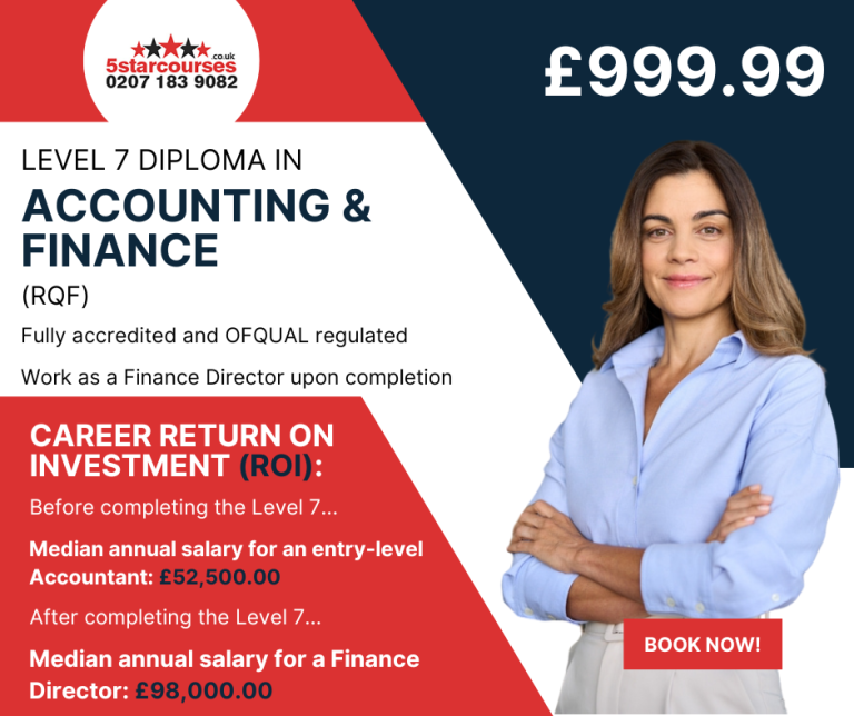 Level 7 Diploma in Accounting and Finance (RQF) - 5 Star Courses